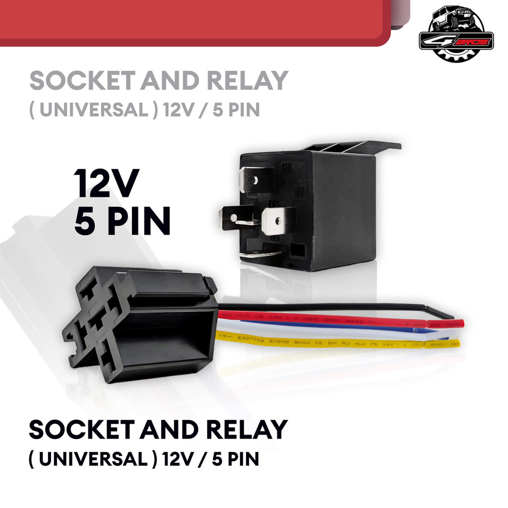 Universal KKA Socket and Relay 12V / 5 Pin | Shopee Philippines