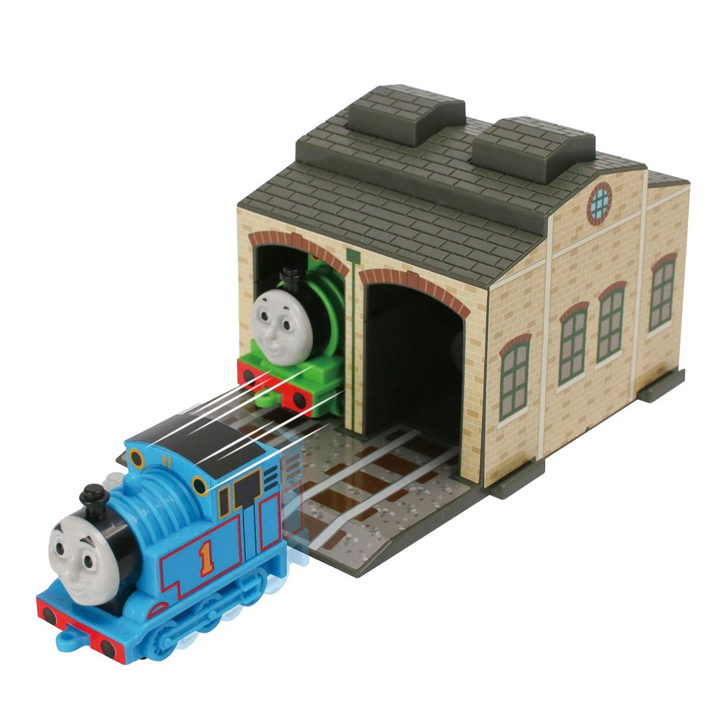 Maruka Thomas the Tank Engine Thomas & Percy Engine Shed, Go Don! Toy ...