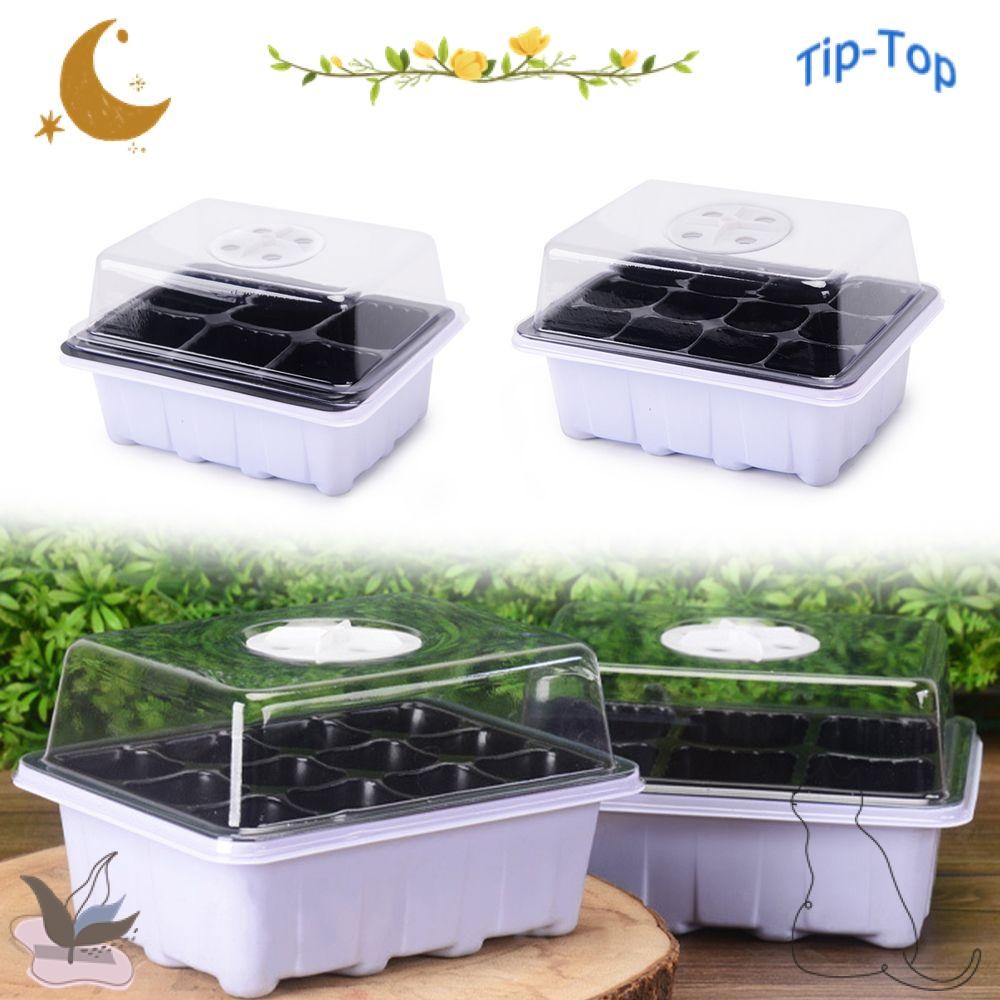 TIP-TOP 6/12Cells Germination Box With Cover Greenhouse Sprout Plate ...
