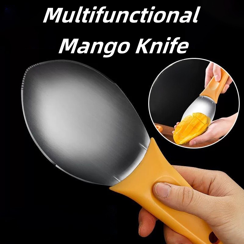 Multi Functional Mango Peeler Mango Peeling Cutting Knife Mango Peeling Separator Mango Scoop ...