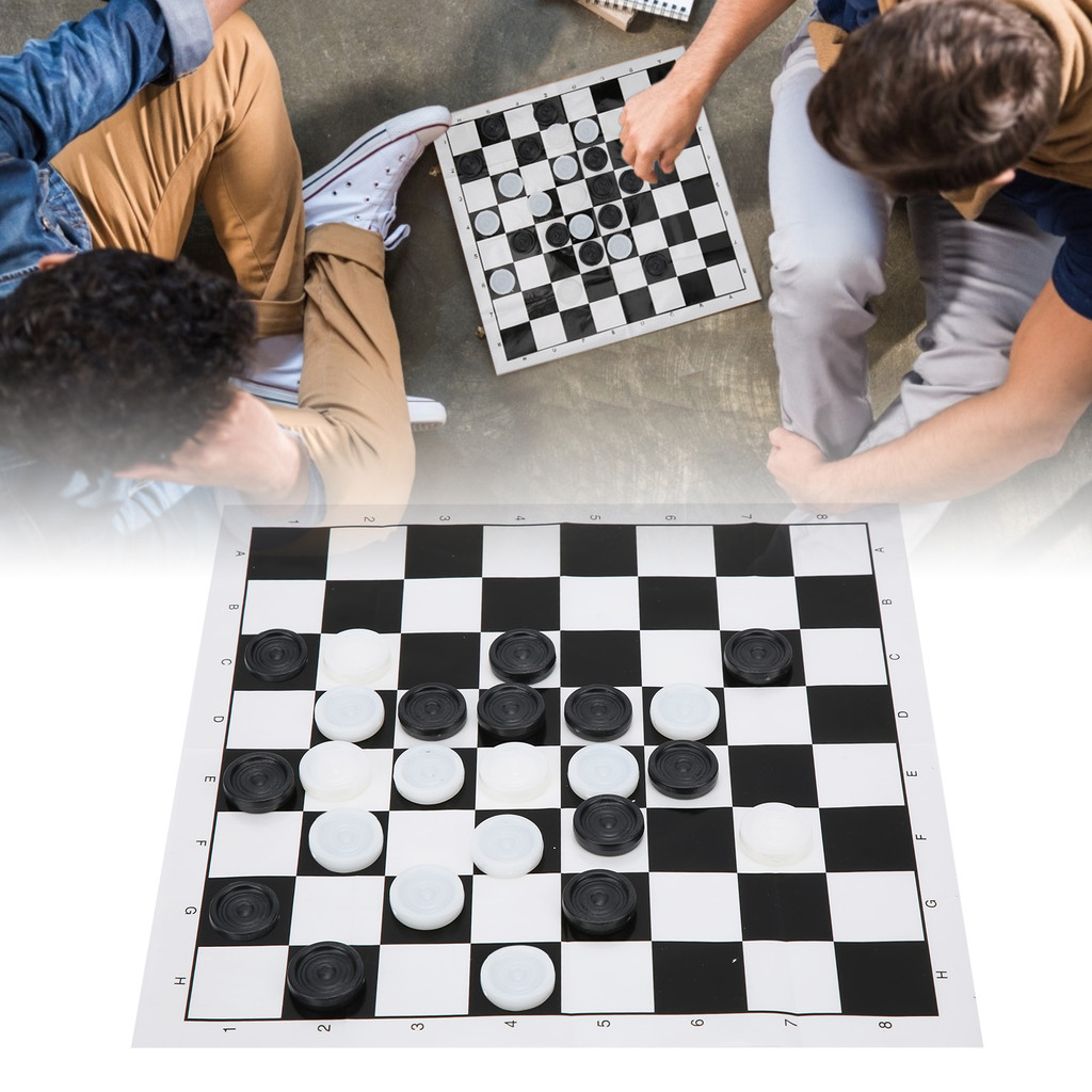[kats] 2Set International Checkers Set With Plastic Film Checkerboard ...