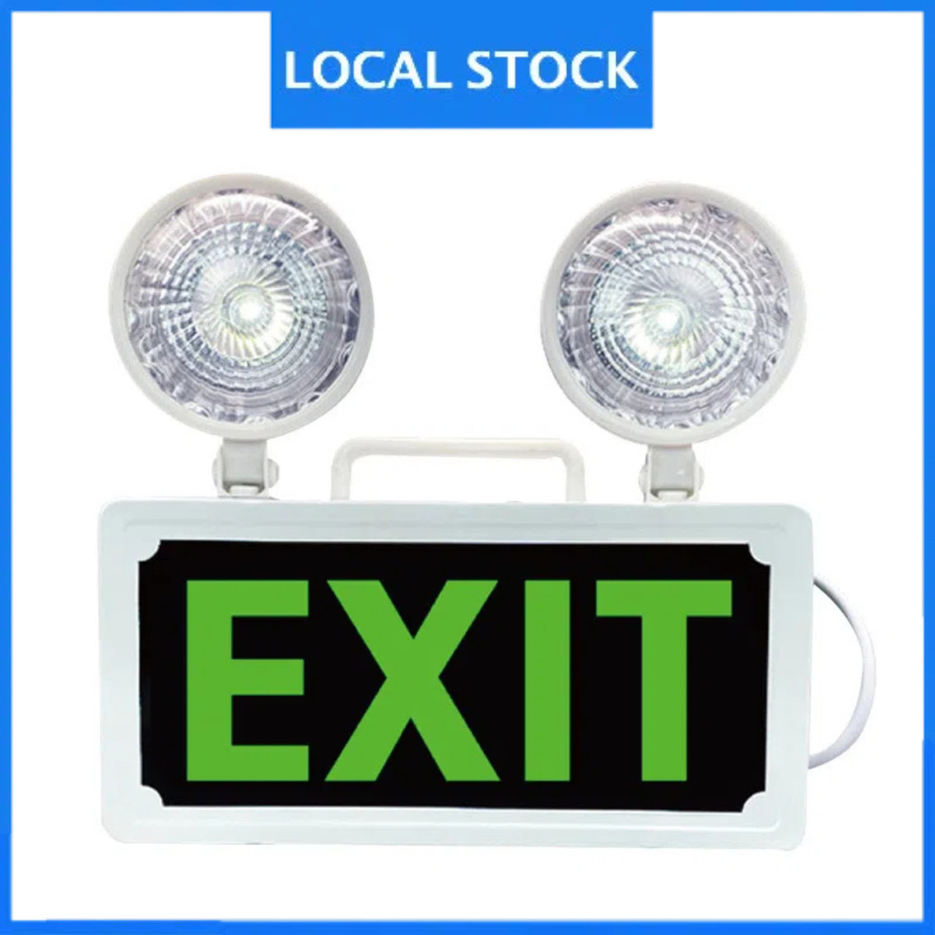 Automatic Emergency Light Exit Sign Rechargeable 3W | Shopee Philippines