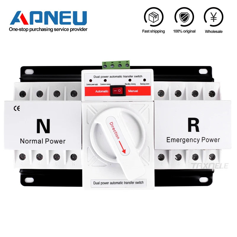 ats transfer switch2P 4P 63A 230V 380V Micro Circuit Breaker Dual Power ...