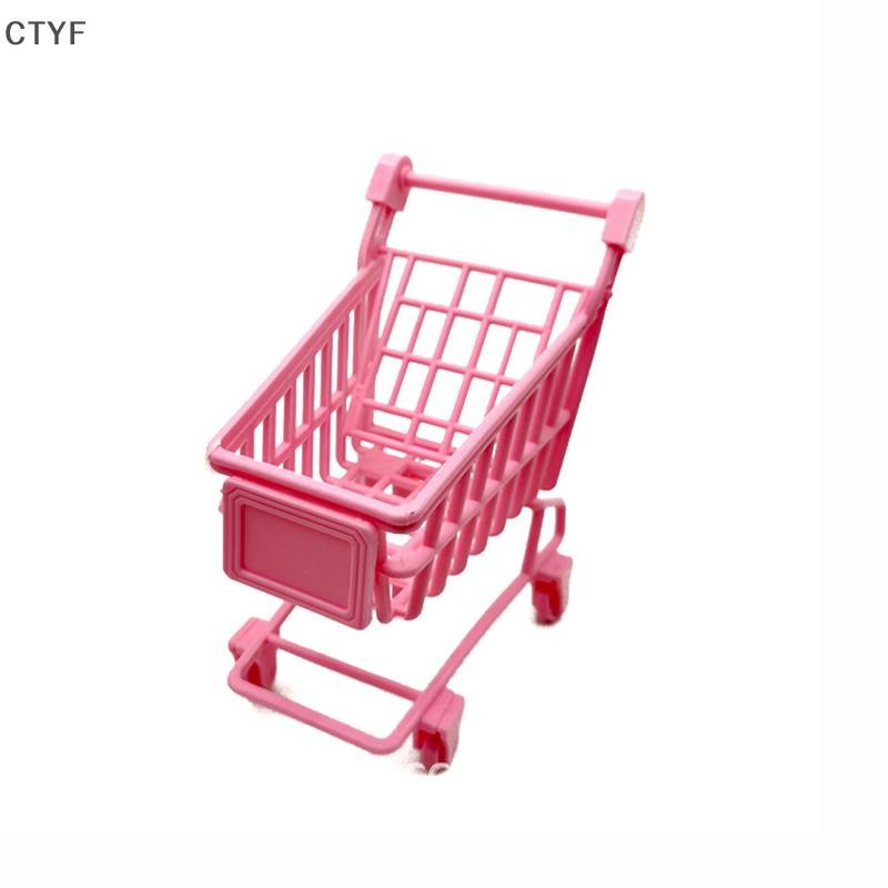 CTYF Shopping Cart Makeup Sponge Rack Miniature Grocery Cart ...