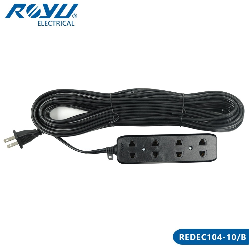 4 Gang Socket Outlet 10 Meters Power Extension Cord 10A 250V 2500W ROYU ...