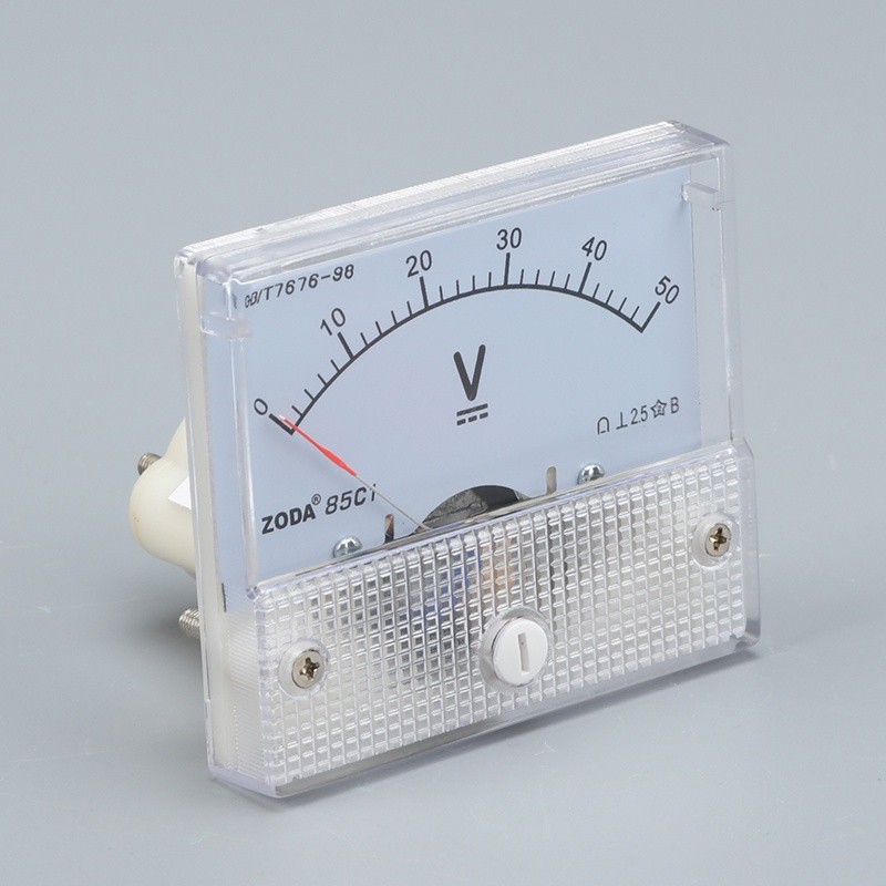 New Voltmeter 85C1-V 5V 10V 15V 30V 50V 75V 100V 250V DC Direct Analog Meter Panel Gauge DC ...
