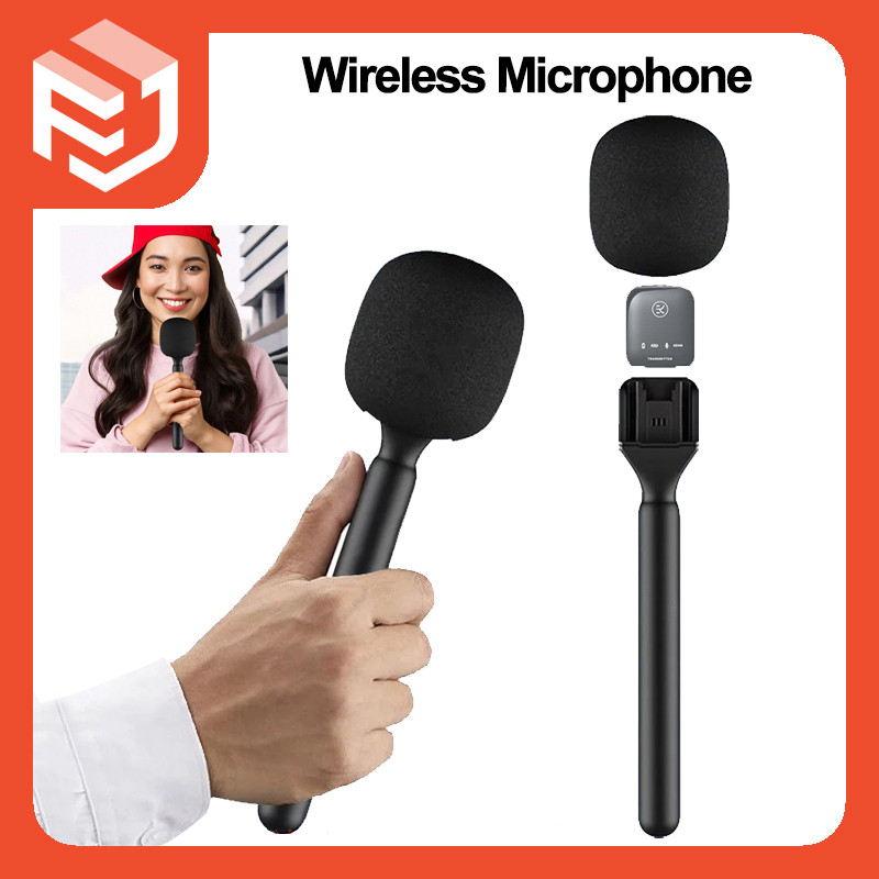 Lavalier Microphone Handheld Grip Stick with Windproof Sponge for ...