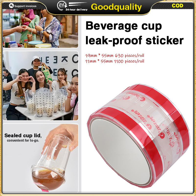 Leak-proof Sealing Sticker Tape Drink Coffee Easy To Tear Takeaway ...