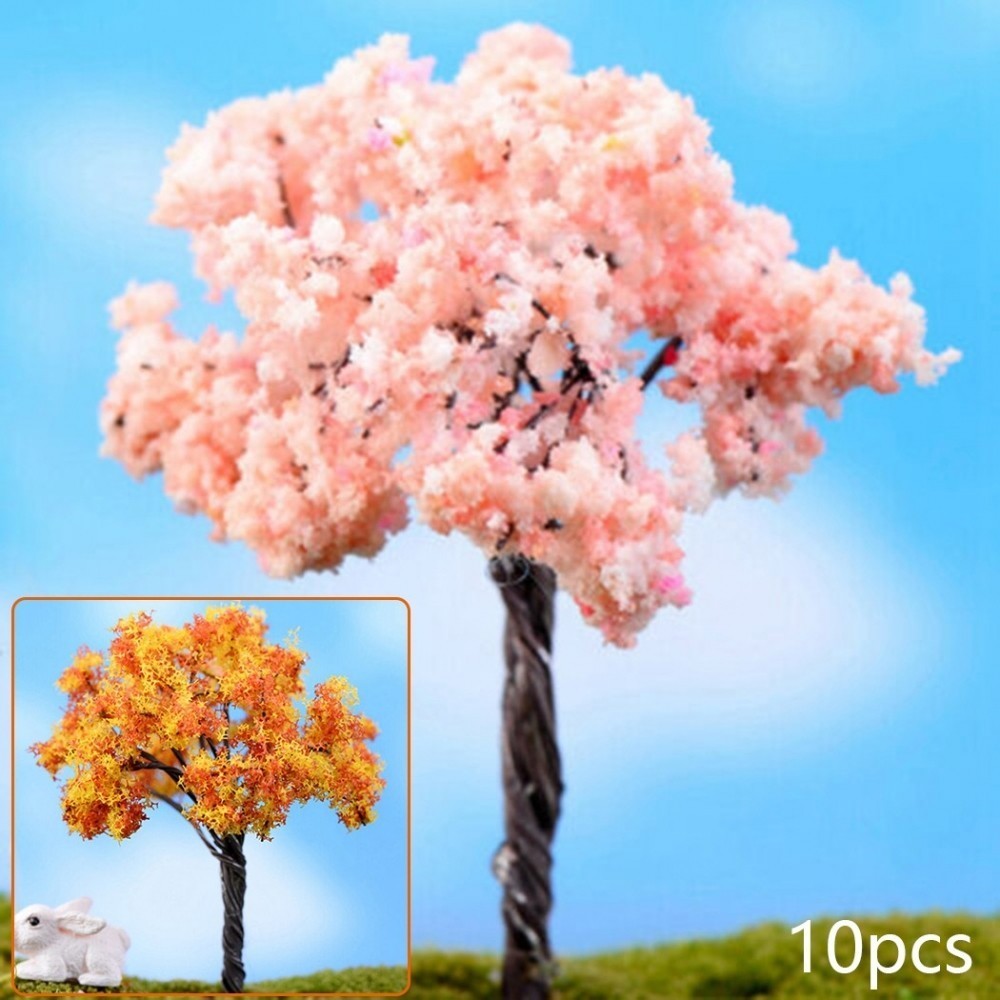 10X Miniature Cherry Tree Fairy Garden Accessory for Model Train Layouts | Shopee Philippines