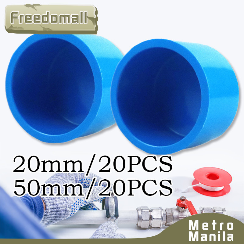 20pcs Water Pipe Cap 20/50mm Pvc Blue Pipe Fittings End Cap Size ...