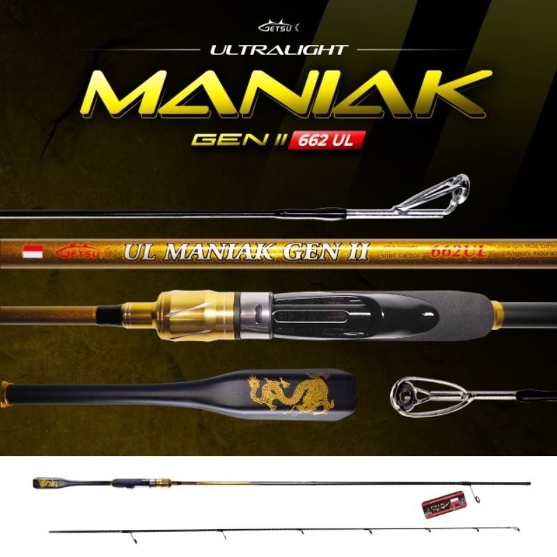 Rod SP and BC Getsu Maniak Gen II 602/662/702 UL (2-6 Lb) | Shopee ...