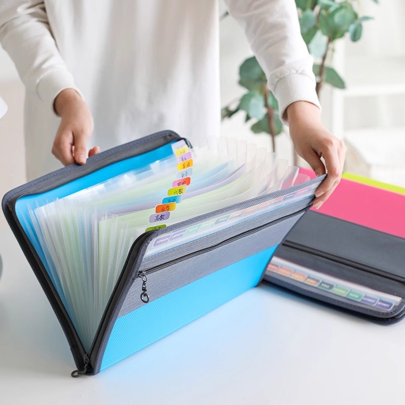 A4 Paper Large Expansion Folder Expansion File Manager Portable With 13 ...