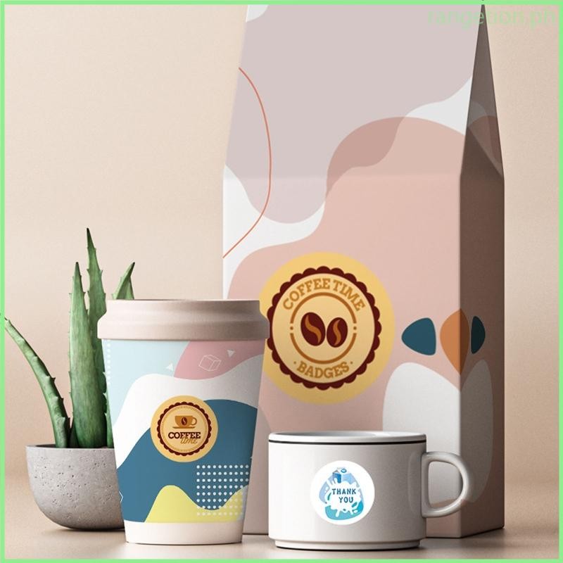 RAN 500 Pieces Coffee Drinks Stickers for Coffee Cups Greeting Card ...