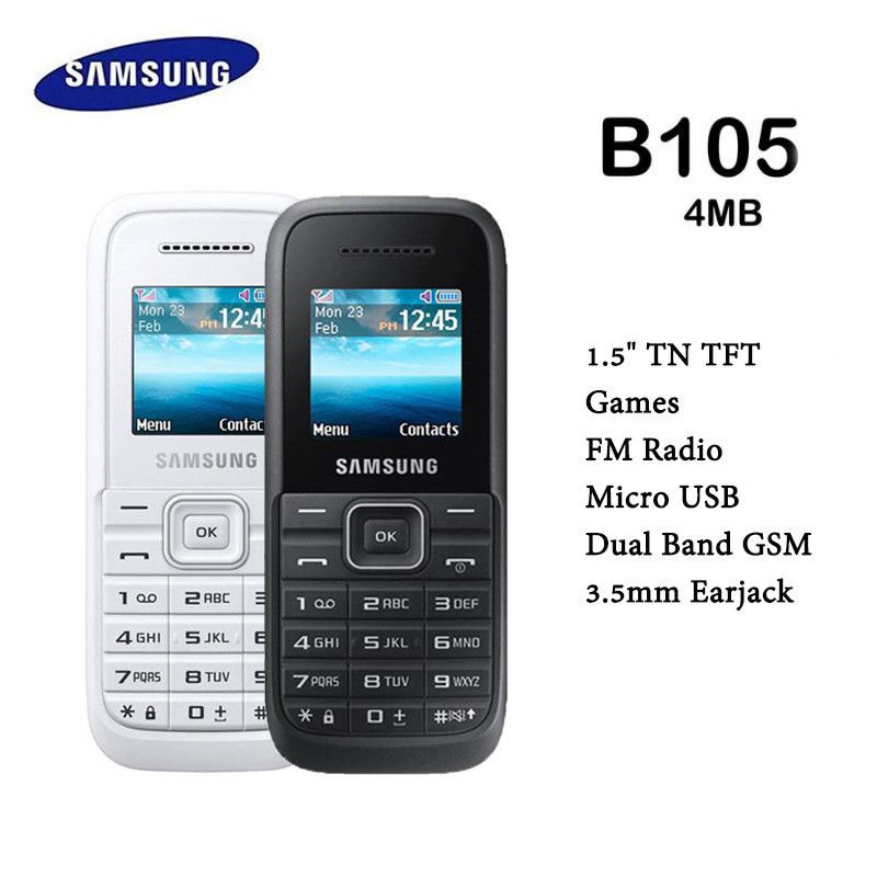 Original Legal Keypad Samsung B105 Keystone 3 800mAh Battery 1.5inches ...