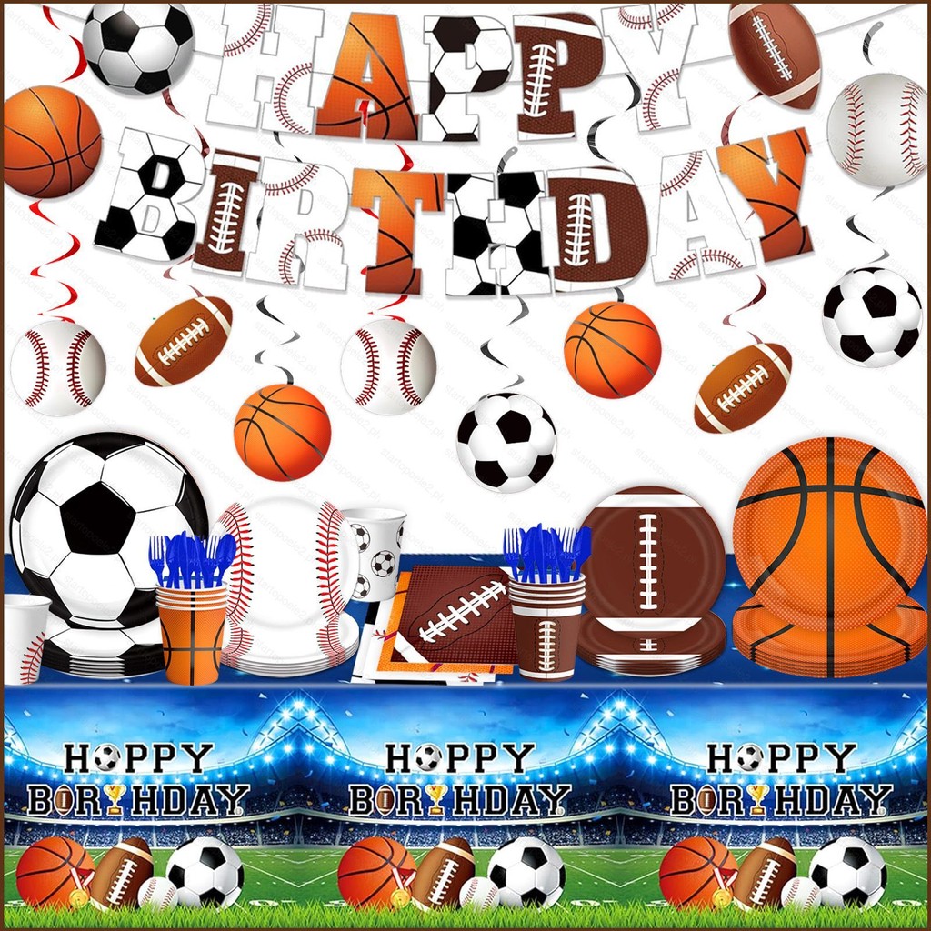 Kira Basketball soccer combo ball theme decorations celebrate Party ...