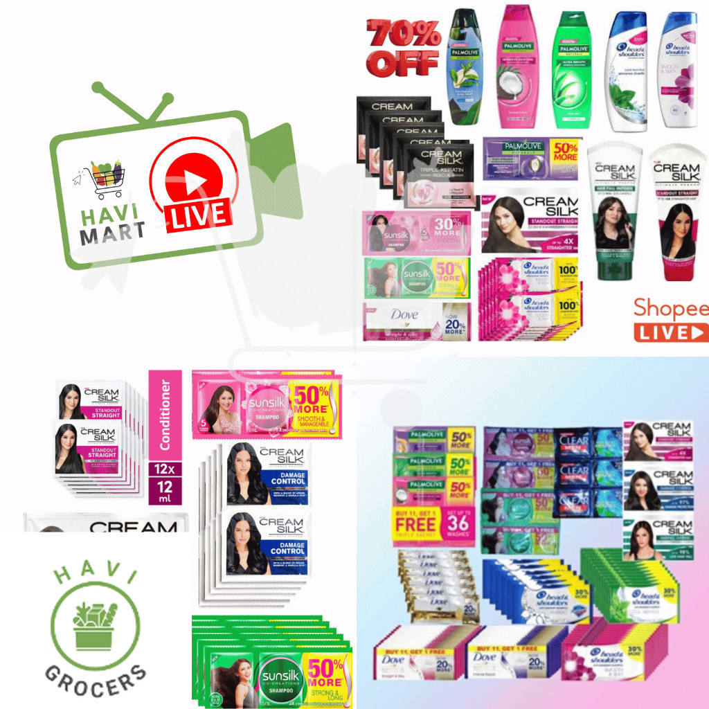 HAVI GROCERS SHAMPOO FOR HAIR 12 SACHETS | Shopee Philippines