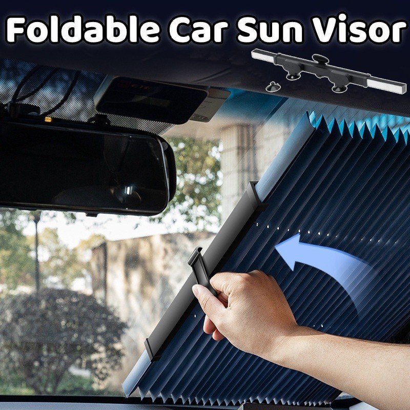 Car Sun Visor Foldable Car Indoor Sunscreen Front Window Sunshade ...