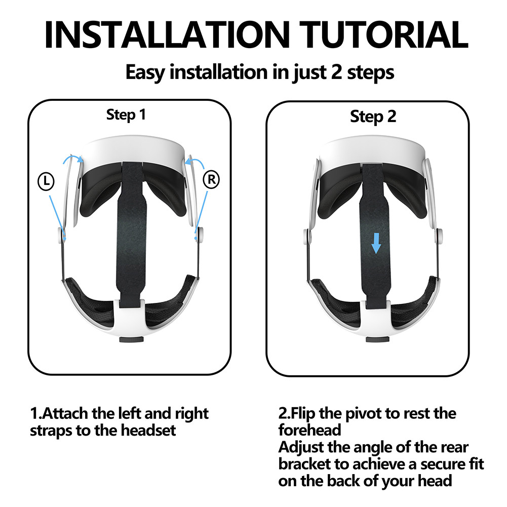 Adjustable Head Strap Enhanced Support and Comfort Head Band Reduce ...