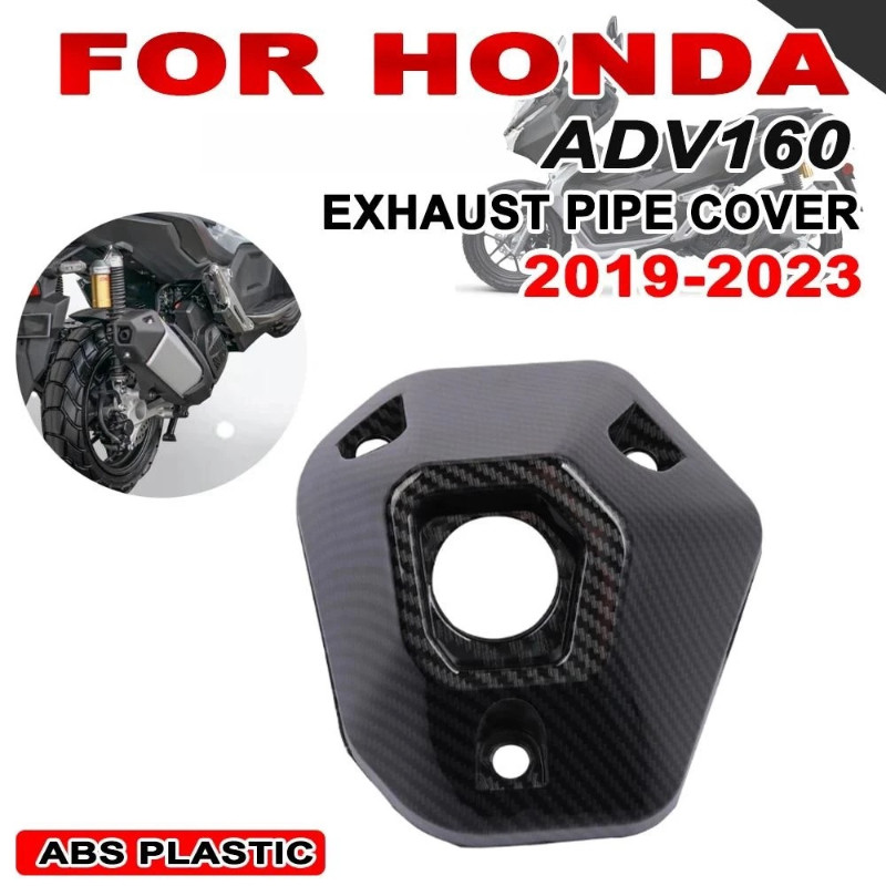 Honda ADV160 2019-2023 Motorcycle Muffler End Cap Cover Carbon Fiber Exhaust Pipe | Shopee ...