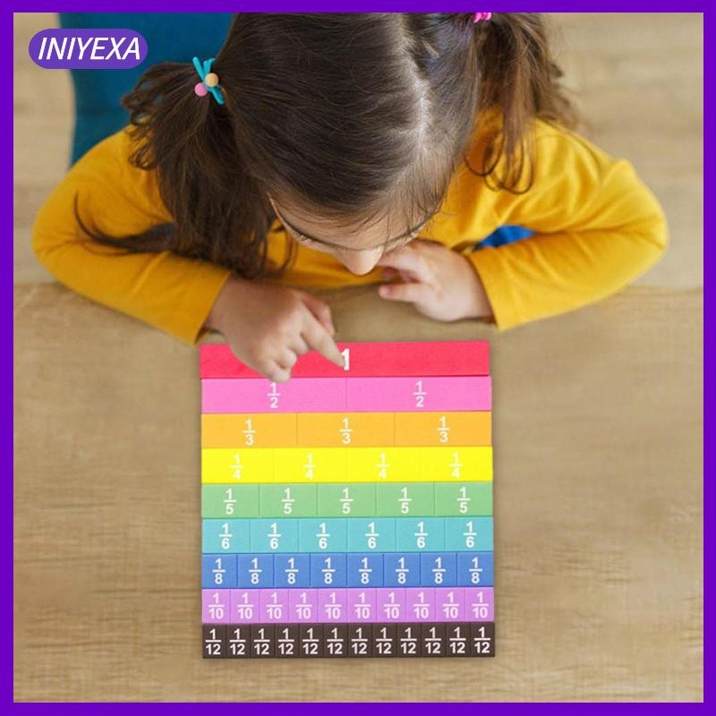 [Iniyexa] 51x Fraction Strips Learn Fraction Equivalence Math Materials ...