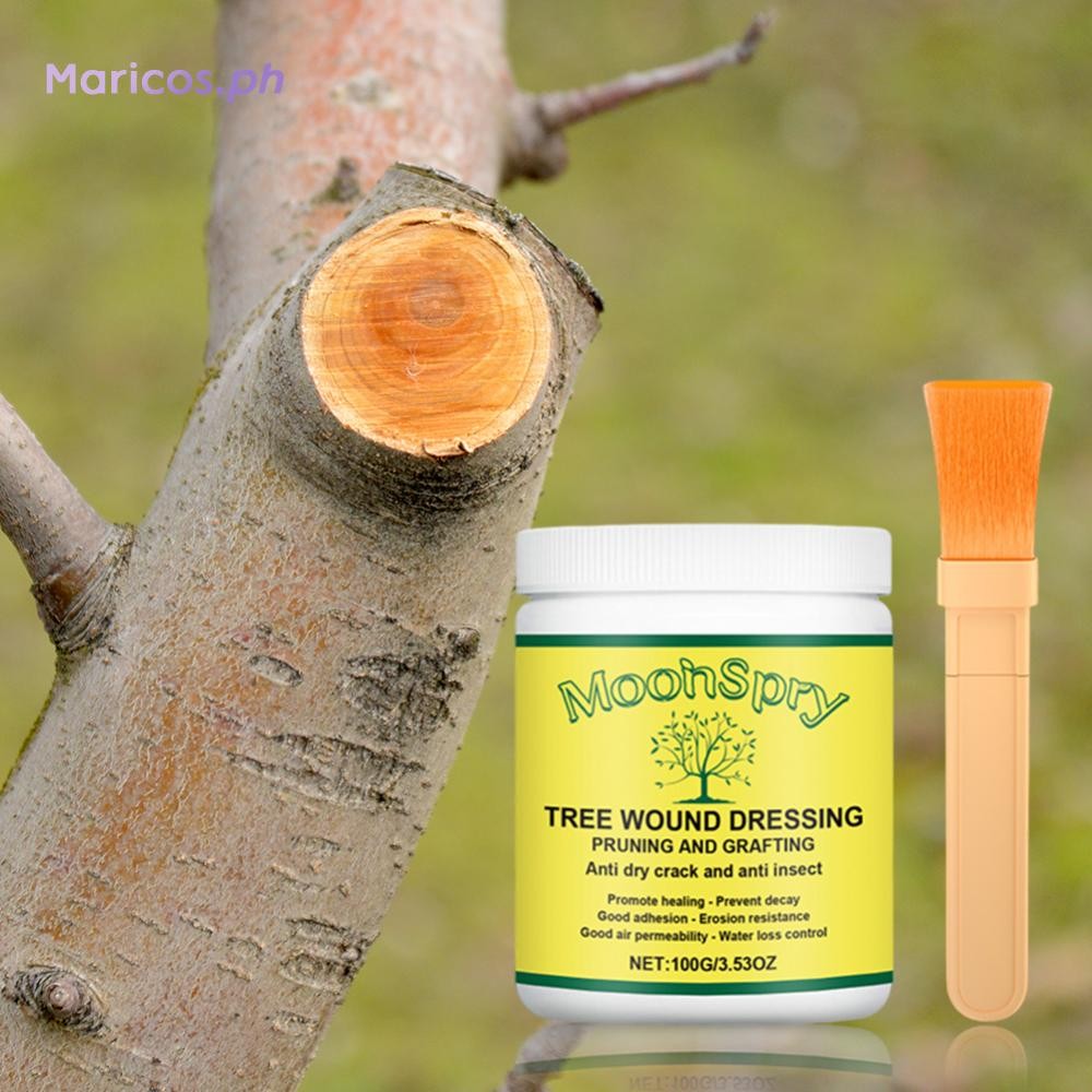 100g Tree Wound Sealer Healing Paste with Brush Plant Cut Paste Pruning ...