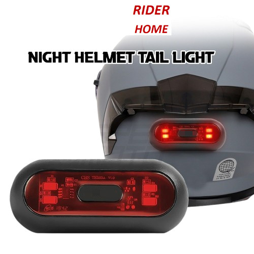 WATERPROOF NIGHT HELMET CYCLING SAFETY WARNING LIGHT USB LED ...