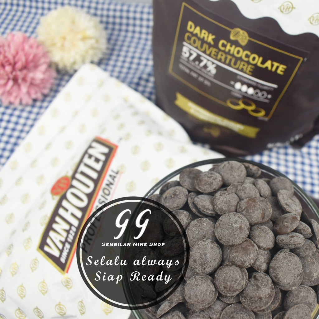 Van Houten 250 Grams 57.7% Dark Chocolate COUVERTURE Chocolate ...