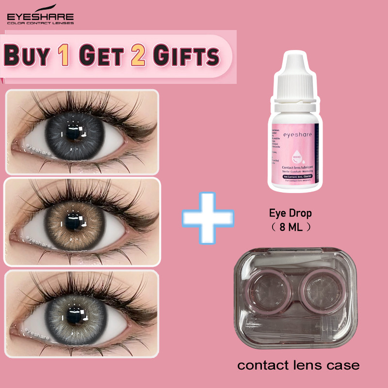 {Buy 1 take 2 free }Eyeshare Colored Contact Lens Set Bundle With Case ...