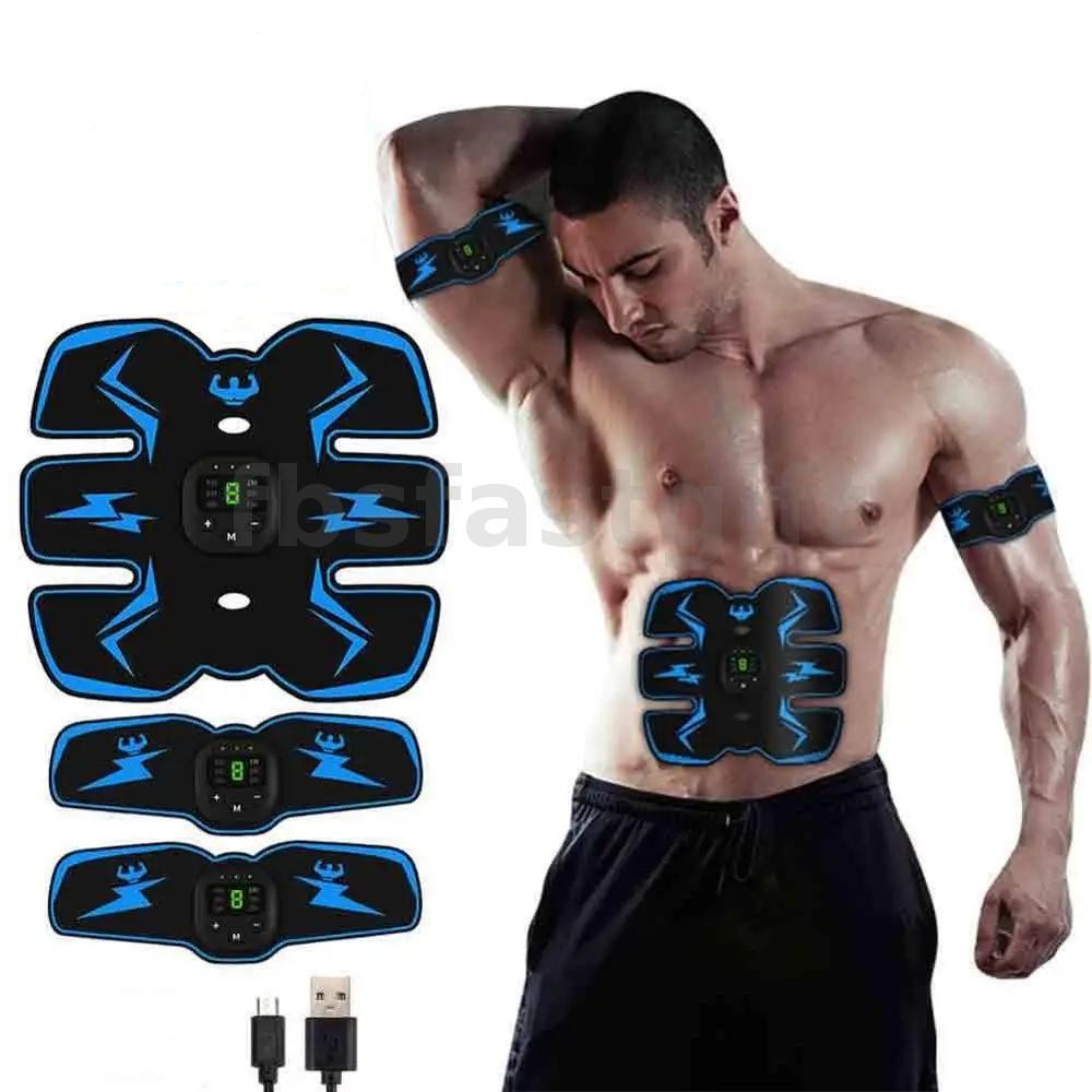 EMS Muscle Electro Stimulator Abdominal Muscle Toner Abs Trainer with ...