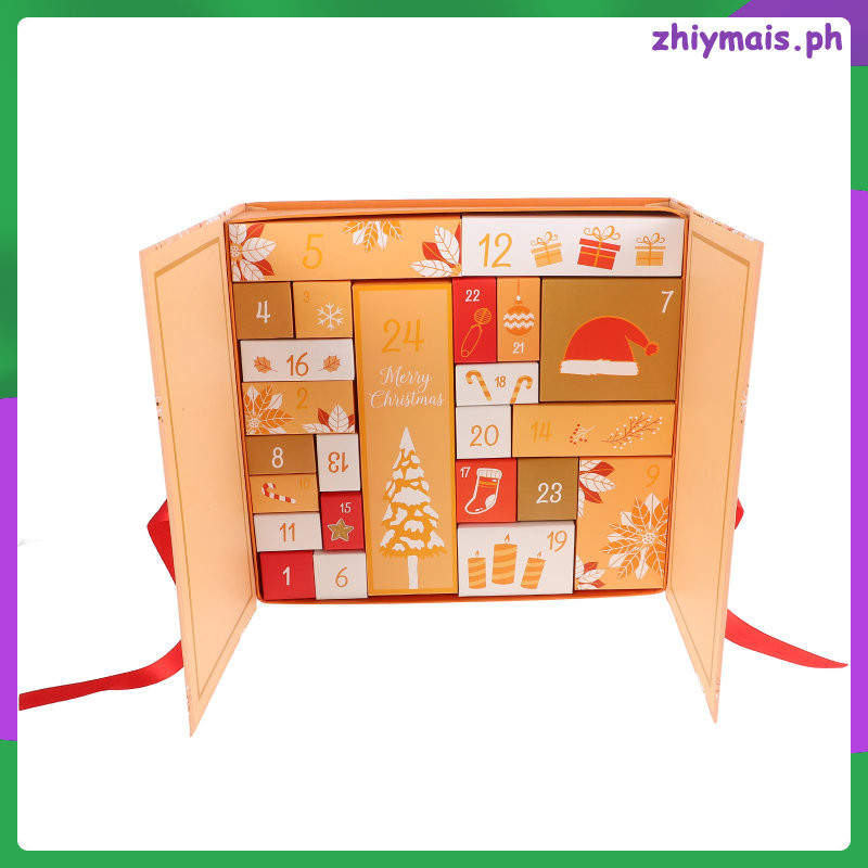 Christmas Countdown Box Advent Calendar Empty Calendars to Fill Candy ...