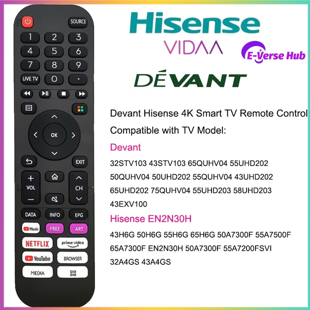 Hisense Devant Remote Control Use Original For DEVANT LCD LED TV Player ...
