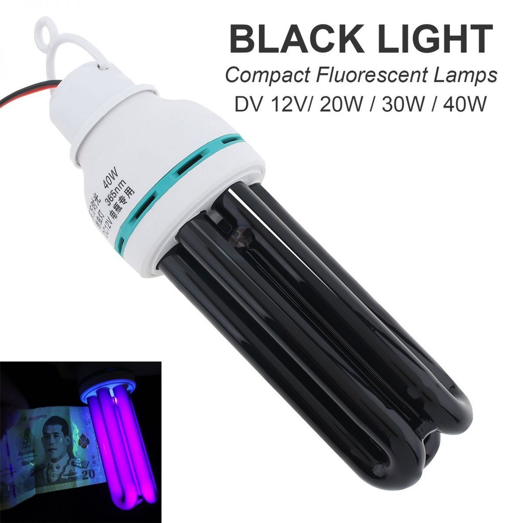 UV Black Light CFL Farming Lights 365NM 12V Trap Light UV Black Light ...