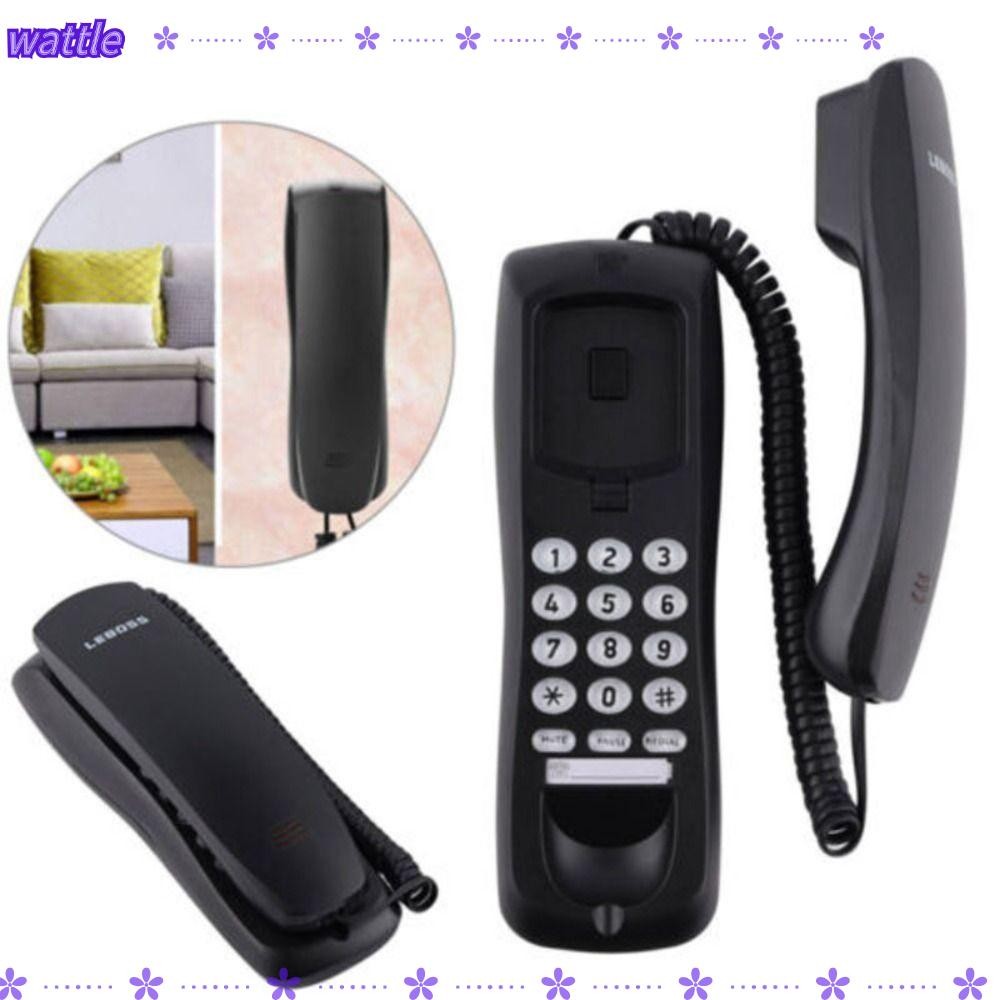 WATTLE Wired Telephone, Desktop Landline Corded Phone, Caller ID Compact Wall Mounted Handset ...