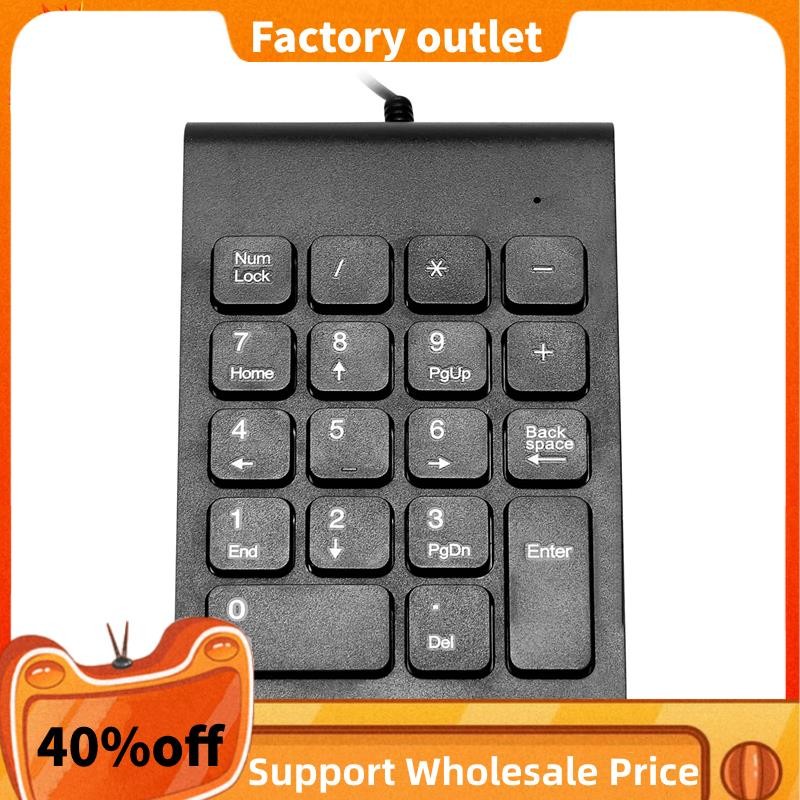 In Stock Mini USB Wired Numeric Keypad Numpad 18 Keys Digital Keyboard for Accounting Teller ...