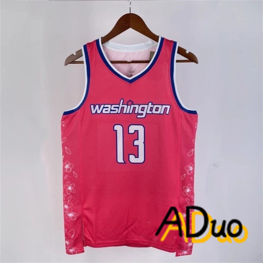 Men's NBA Washington Wizards #13 Poole Pink 2023 City Edition ...