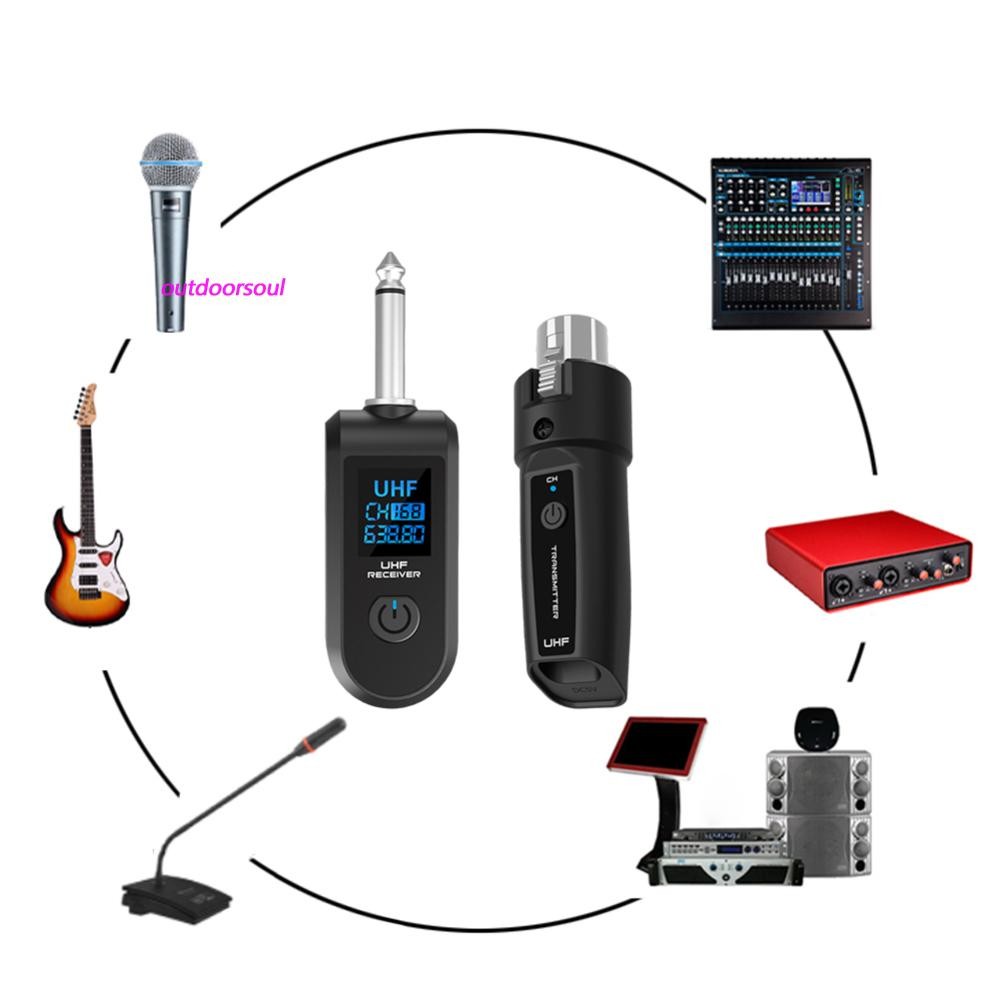 Wireless Microphone Converter Rechargeable XLR Transmitter and Receiver ...