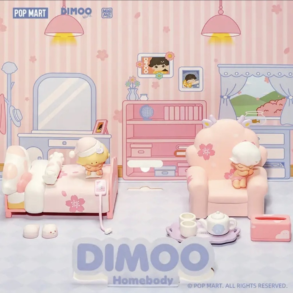 popmart Official DIMOO House Sakura Limited Edition Hanging Card ...