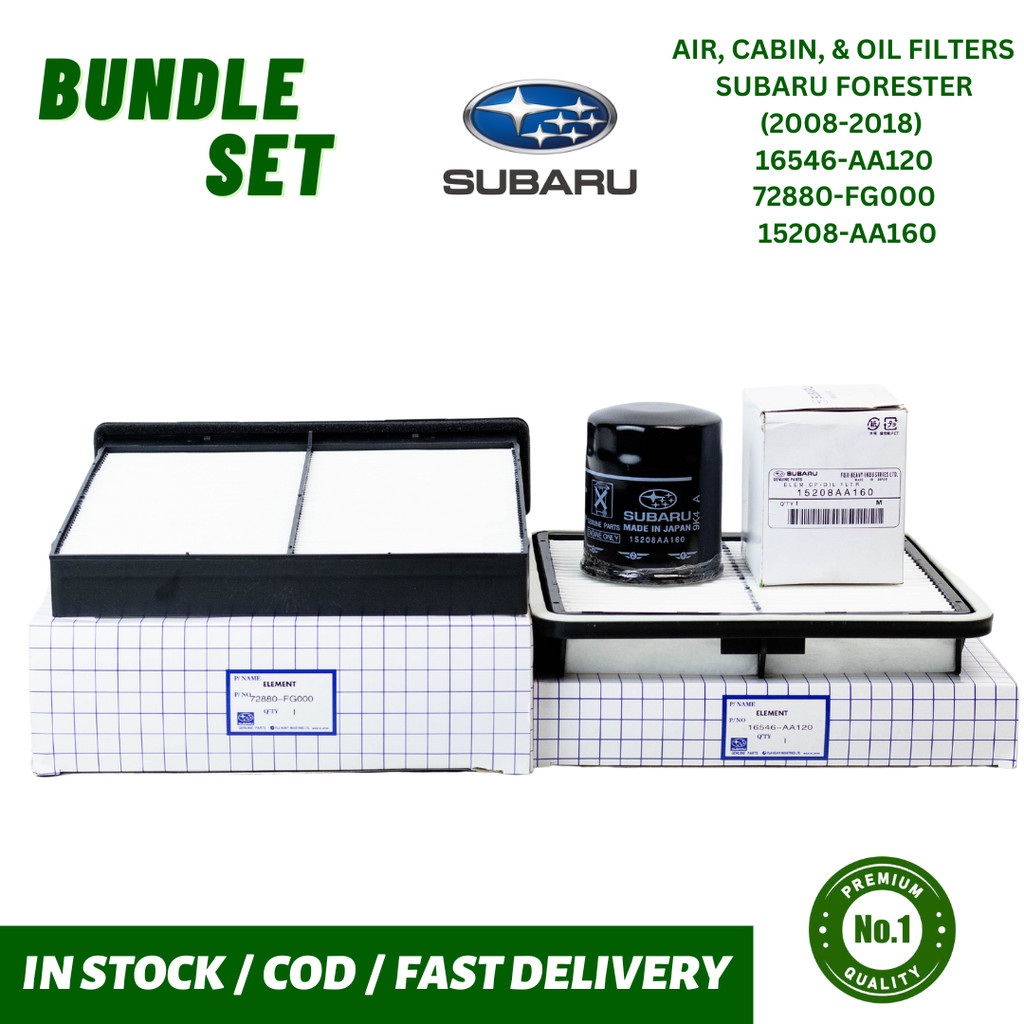 AIR, CABIN, & OIL FILTERS for SUBARU FORESTER (2008-2018) (16546-AA120 ...