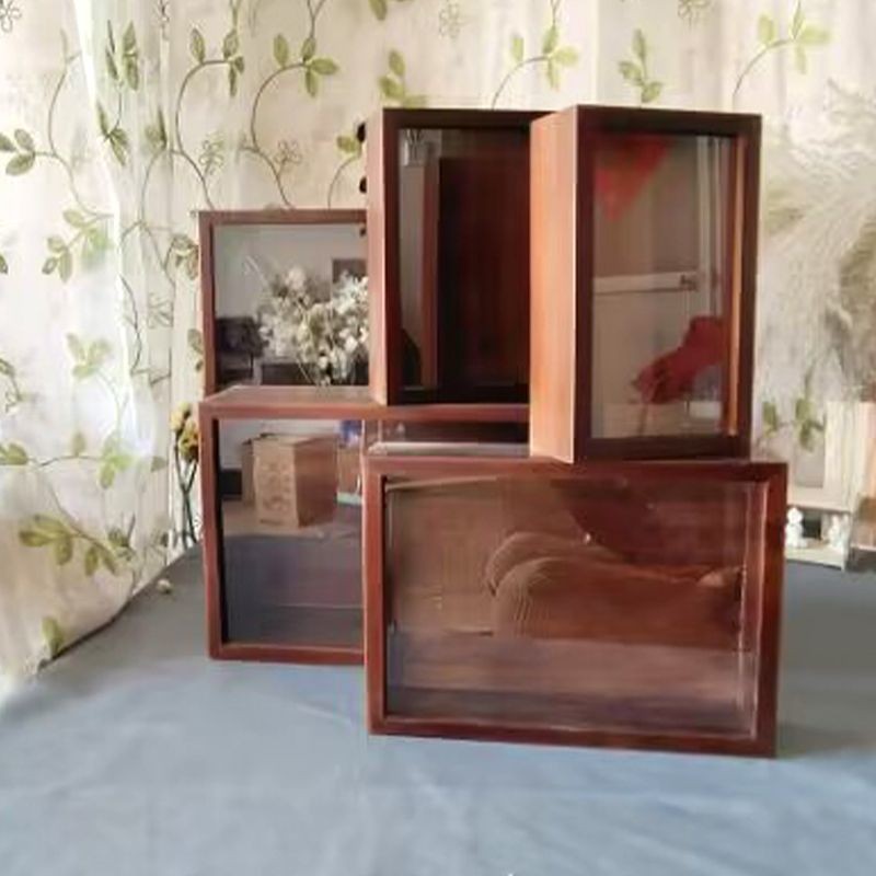 Blind Box Transparent Storage Box Glass Pull Desktop Display Cabinet ...