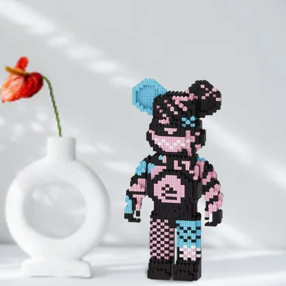 DIY Assembly Cartoon Series Bearbrick Violent Bear Mini Bricks Model ...