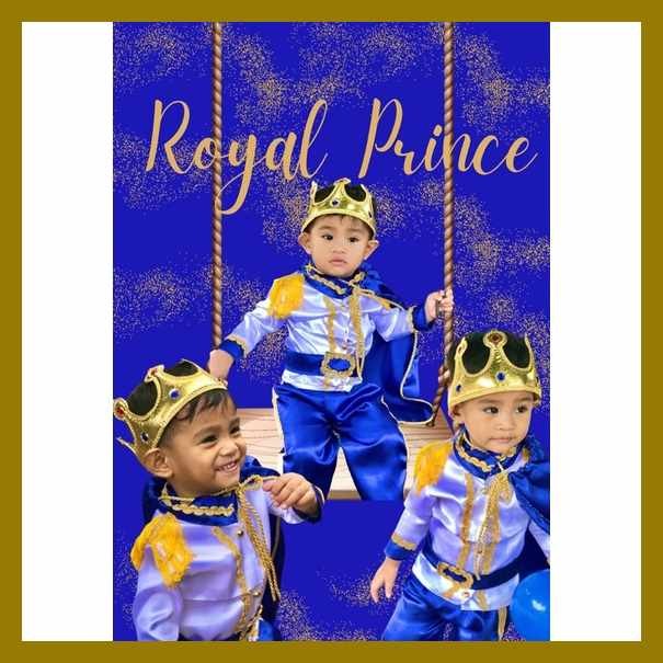 COD_BJ`Royal]TQ]Prince]EC#Outfit]B#for]h#Babies]b#White]E#&]U#Royal Blue | Shopee Philippines
