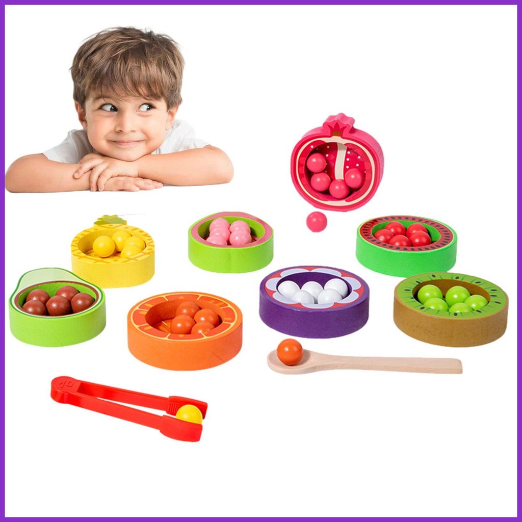 Counting Sorting Toys Fruit Math Learning Beads Games Creative ...