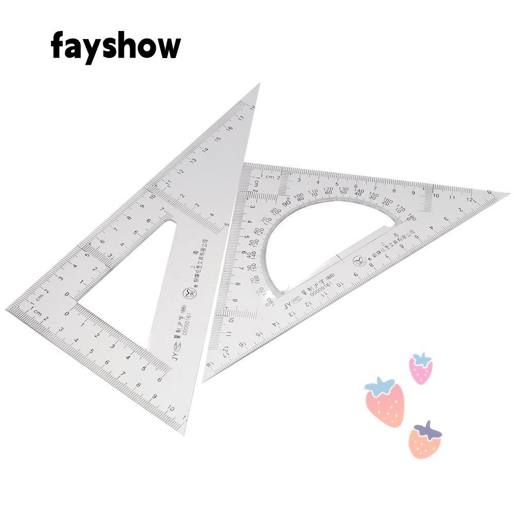 FAY 2 Pack Plastic Ruler, Acrylic 45/90 Degree Ruler, Drafting Tool ...