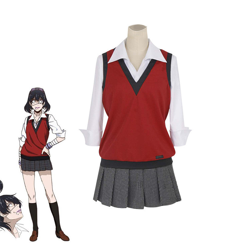 Kakegurui Compulsive Gambler Midari Ikishima Cosplay Costume Japanese ...