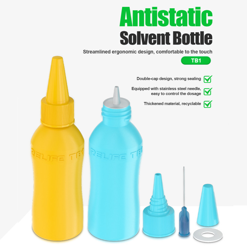 RELIFE TB1 50ml Solvent Bottle for Mobile Phone PCB Cleaning Pot Tool ...
