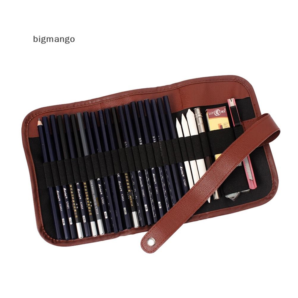 BMPH Belle 24Pcs Set Sketch Pencils case Charcoal Extender Pencil shade ...
