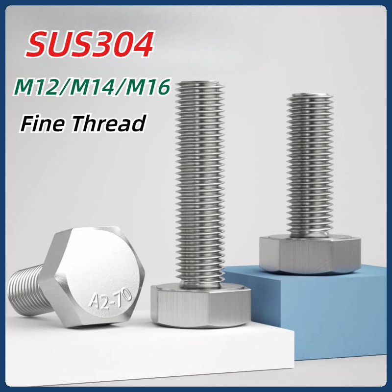 [MX1] Bolt na Hex na may Pino ng Thread / 304 Stainless Steel Fine ...