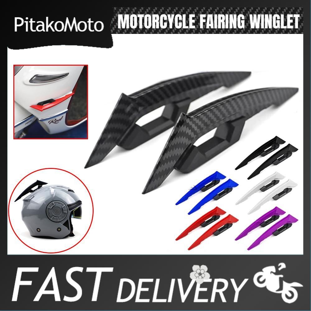 1 pair Motorcycle Scooter Wings Kit Decorative Motorcycle Side Winglet ...