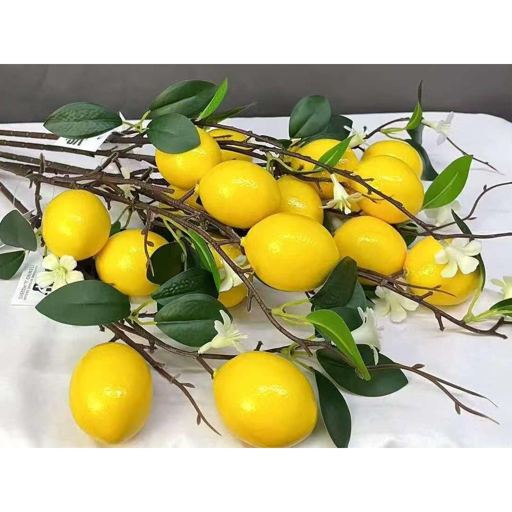 ARTIFICIAL LEMON BUNCH IMITATION PLANTS,HOME DECOR FRUIT PROPS ...