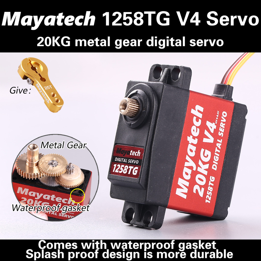 Mayatech 1258TG V4 20KG High Torque Splash proof Metal Gear Servo ...